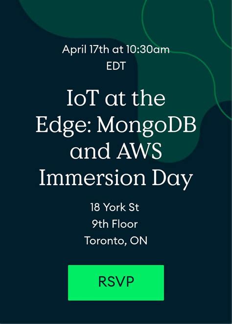 Chris Unterfranz On Linkedin Iot At The Edge Mongodb And Aws Immersion Day