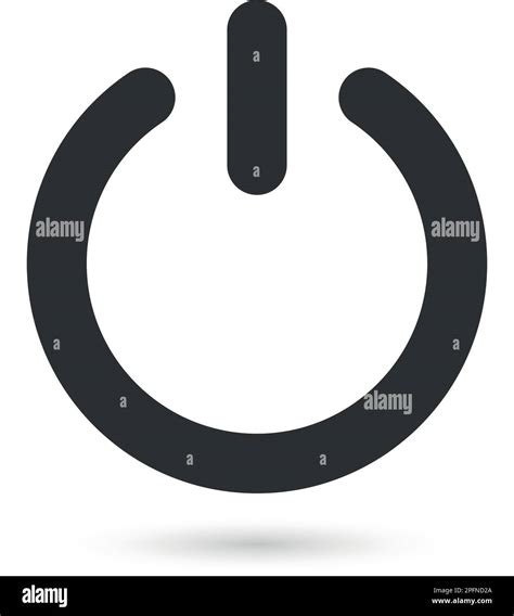 Shut Down Icon In Flat Style Energy Symbol Vector Illustration On