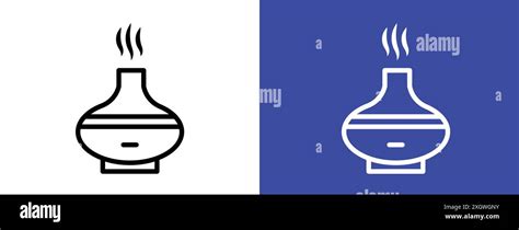 Diffuser Icon Logo Sign Vector Outline In Black And White Color Stock