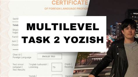 Multilevel Task 2 Yozish Usuli Youtube