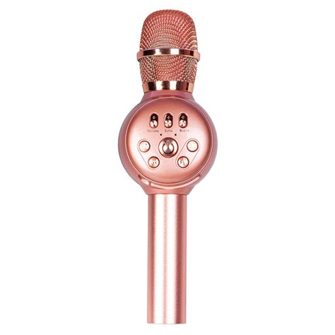 Laser Mic Rkled Rgd Led Wireless Karaoke Microphone Rose Gold Laser