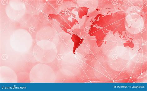 Global Cyberattack Digital World Cyber Security Dots And Lines