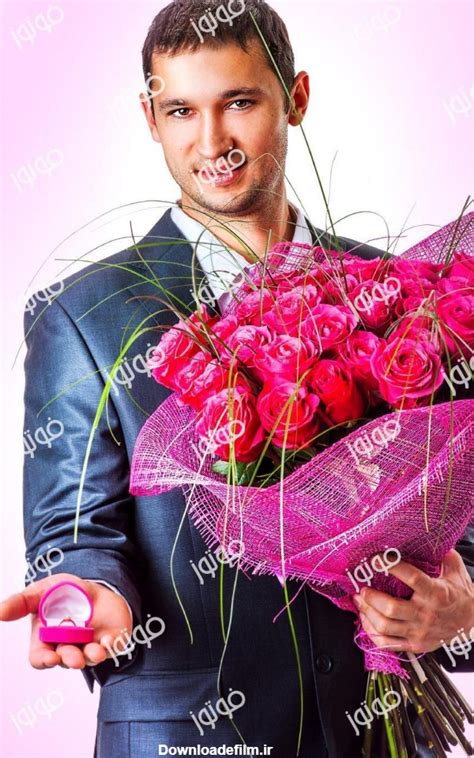 عکس عروس و داماد دسته گل