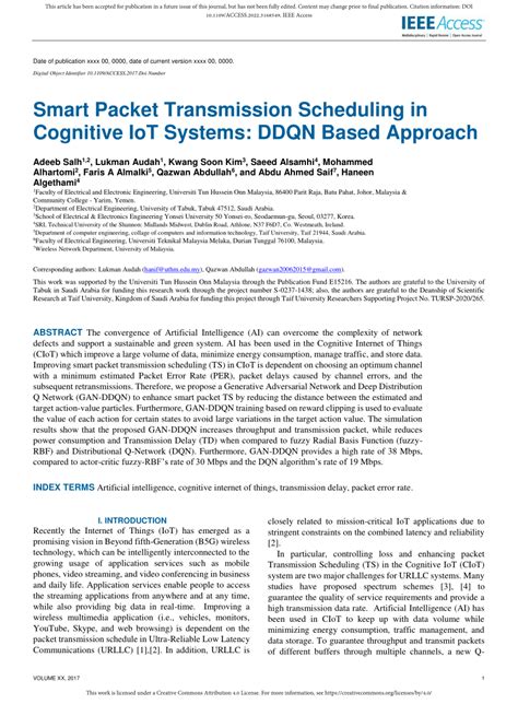 Pdf Smart Packet Transmission Scheduling In Cognitive Iot Systems