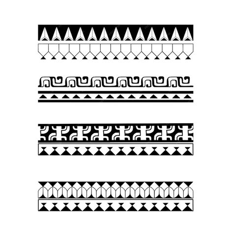 Premium Vector Polynesian Armband Tattoo Stencil Pattern Samoan Black