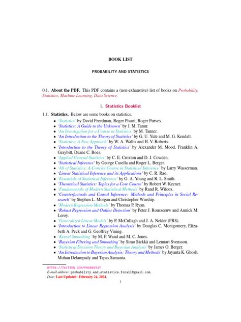 prob stat ml booklist pdf statistics machine learning