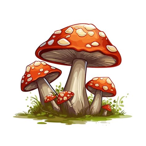Premium Vector Fungi Vector On White Background
