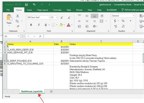 Navisworks 2018 Database Link W Excel Primer