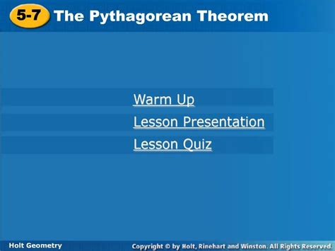 Ppt The Pythagorean Theorem Powerpoint Presentation Free Download