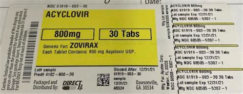 Dailymed Acyclovir Tablet