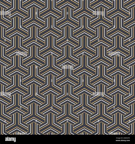 Abstract Seamless Pattern Modern Stylish Texture Linear Style Geometric Tiles With Triple