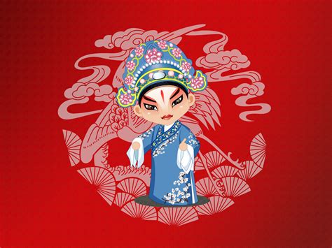卡通京剧人物壁纸 节日 太平洋科技