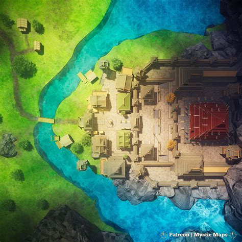 Scarlet Summit Settlement Oc Battlemap Rtopoturtle