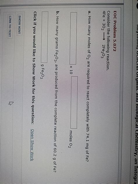 Solved Dayal Anu Biological Chemistry An Integra EOC Chegg