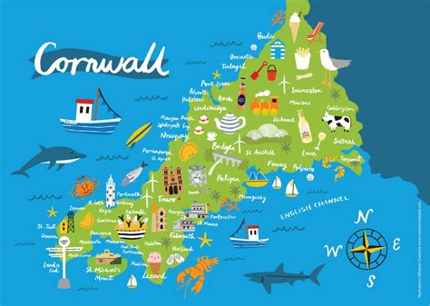 Illustrated Maps Of Cornwall And Beyond Melanie Chadwick