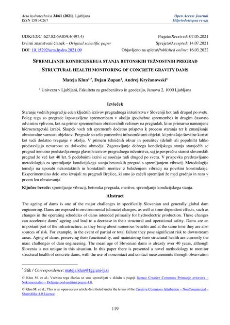 Pdf Structural Health Monitoring Of Concrete Gravity Dams