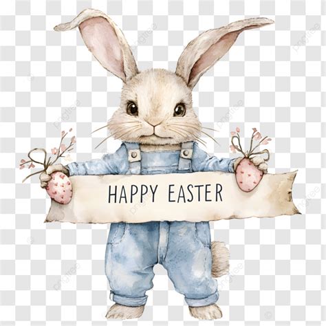 토끼 클립 아트와 함께 행복한 부활절 소박한 부활절 부활절 날 봄 Png 일러스트 및 이미지 에 대한 무료 다운로드 Pngtree