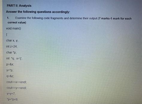 Solved Parti Apply The Syntax Of C Programming And Write
