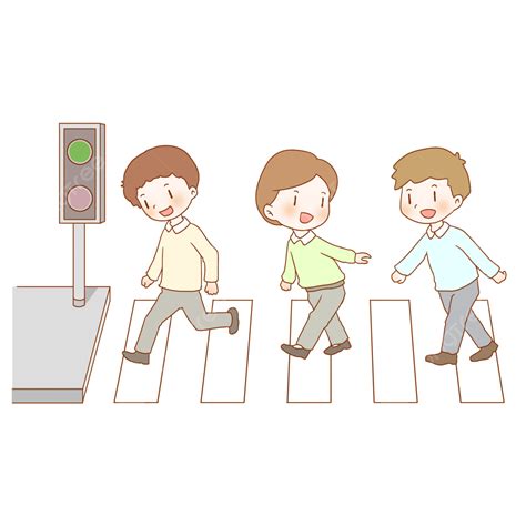 길을 건너는 초등학생들 도로 얼룩말 교차점 초등 학생 Png 일러스트 및 Psd 이미지 무료 다운로드 Pngtree