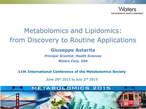 Metabolomics And Lipidomics From Discovery To Routine Applications Pdf