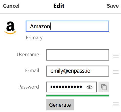 Generating A Password In Enpass