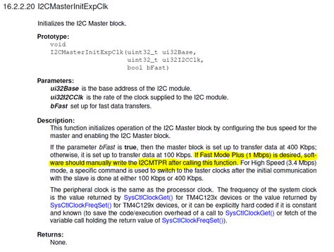 Tm4c123gh6pge I2c High Speed Arm Based Microcontrollers Forum Arm