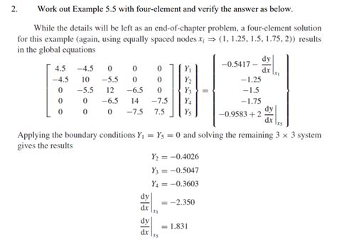 Solved 2 Work Out Example 55 With Four Element And Verify