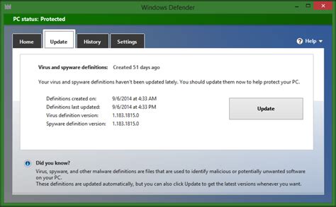 How Do I Update Microsoft Windows 8 Defender