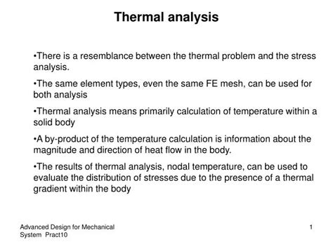PPT Thermal Analysis PowerPoint Presentation Free Download ID 1782300