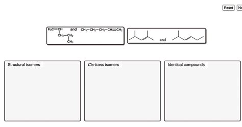 Structural Isomers H2c Ch And Ch3 Ch2 Ch2 Ch Ch2 Ch2 Ch2ch3 And Cis