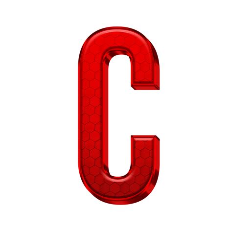 The Letter C In Red