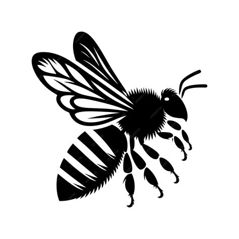 Bee Silhouette Vector Illustration Premium Ai Generated Vector