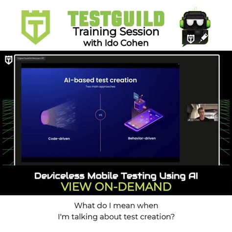 Video Stephanie Konkoy On Linkedin Deviceless Mobile Testing Using Ai With Ido Cohen For