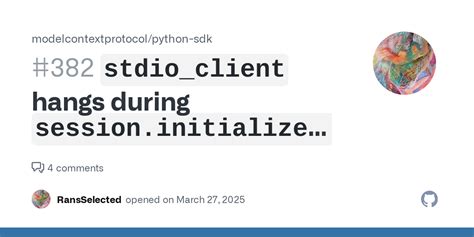 `stdioclient` Hangs During `itialize` Due To Failed Message Transfer Via Internal