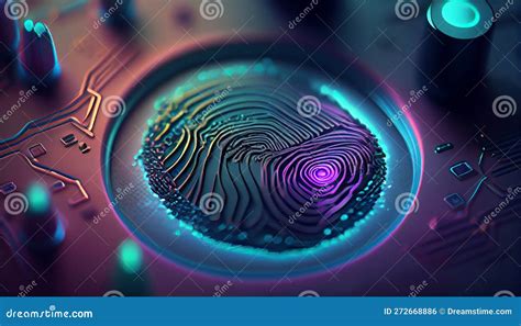 Fingerprint Security Access With Biometrics Identification Generative