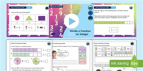 Y6 DiM Step 3B Divide A Fraction By An Integer Pack