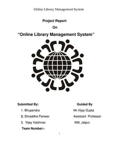 library management system project report pdf