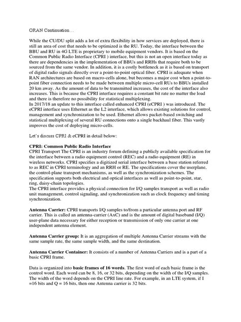What Is Cpri And Ecpri Pdf Bandwidth Computing Network Topology