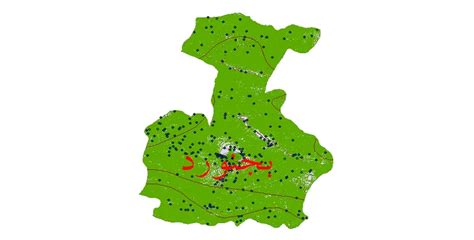 دانلود نقشه های شیپ فایل شهرستان بجنورد کاملترین لایه Gis