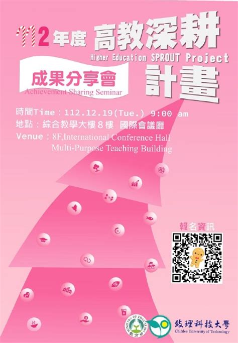 【致理科技大學】112年12月19日二辦理「112年度高教深耕計畫成果分享會」，歡迎踴躍報名參加！