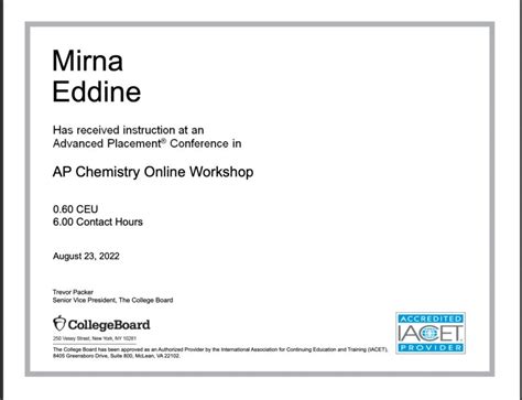mirna alam eddine on linkedin certificate academic chemistry