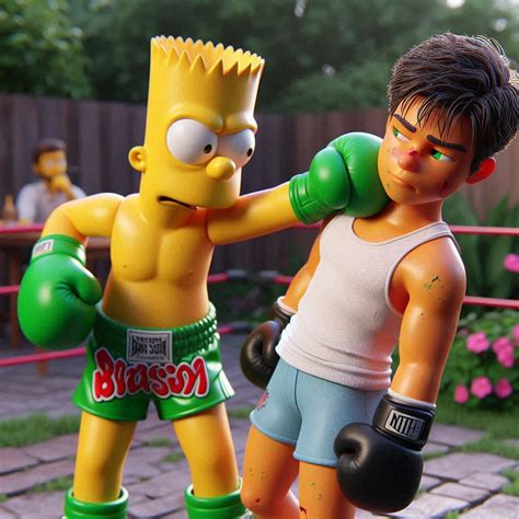 Bart Simpson And Muay Thai Sparring By Papa2016 On Deviantart
