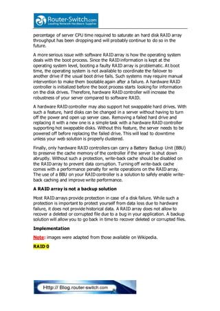 Raid The Redundant Array Of Independent Disks Technology Overview PDF
