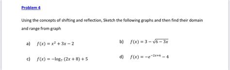 solved problem 4using the concepts of shifting and