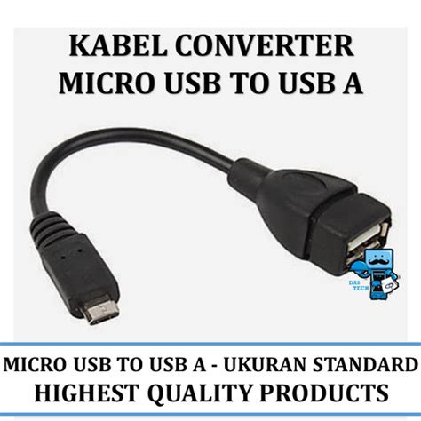Jual Kabel Converter Konektor Micro Usb To Usb A High Quality Jakarta Pusat Das Livia
