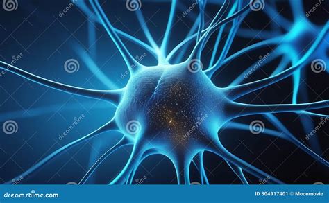 Neuron Background Nerve Cells Neurons Neural Network Background 3d Rendering Royalty Free