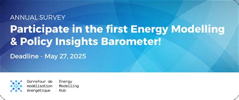 Participate In The First Energy Modelling And Policy Insights Barometer Energy Modelling Hub