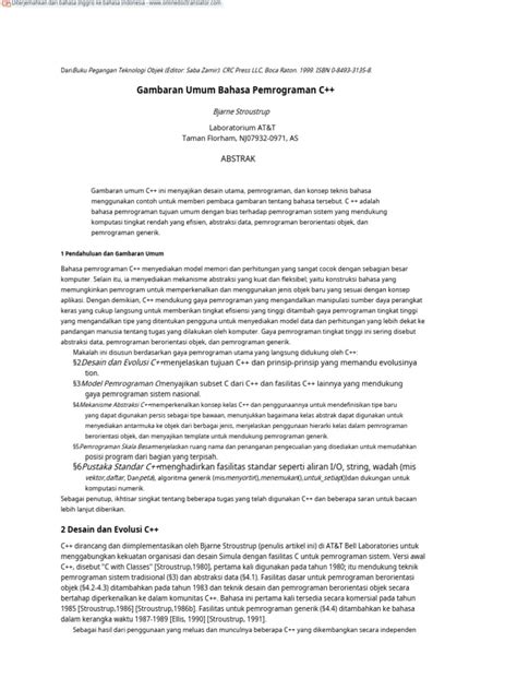 Stroustrup 1999 An Overview Of The C Programming Language Annotated Enid Pdf