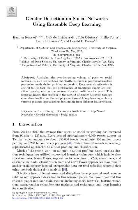 Pdf Gender Detection On Social Networks Using Ensemble Deep Learning