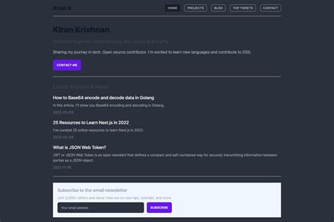 nextjs blog template